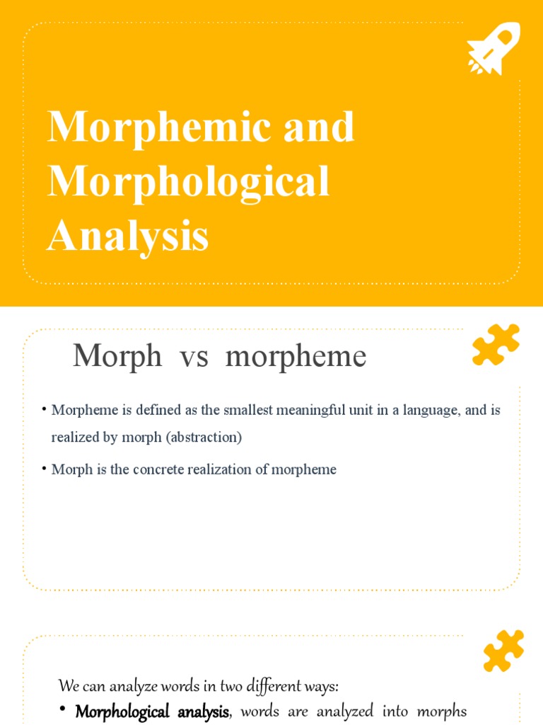 3 4 Morphemic & Morphological Analysis | PDF | Morphology (Linguistics ...
