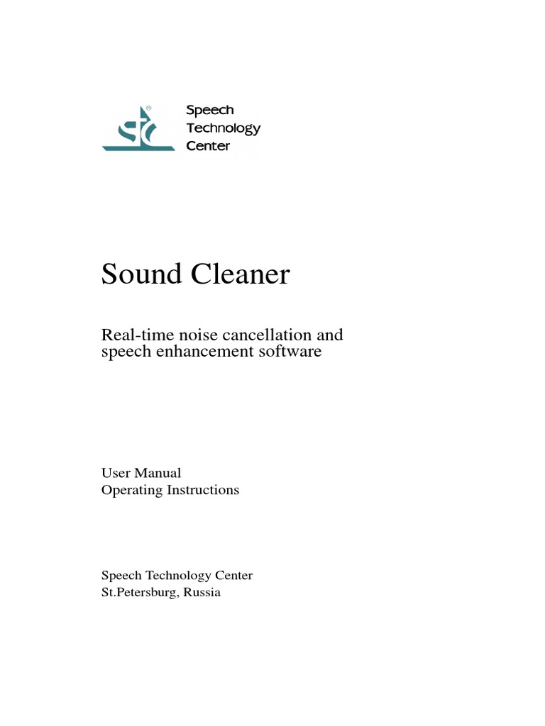 Sound Cleaner Manual en | PDF | Equalization (Audio) | Spectral Density