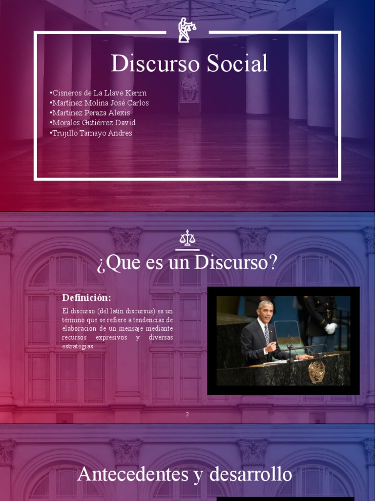 Discurso Social Presentacion | PDF | Discurso | Ciencia cognitiva
