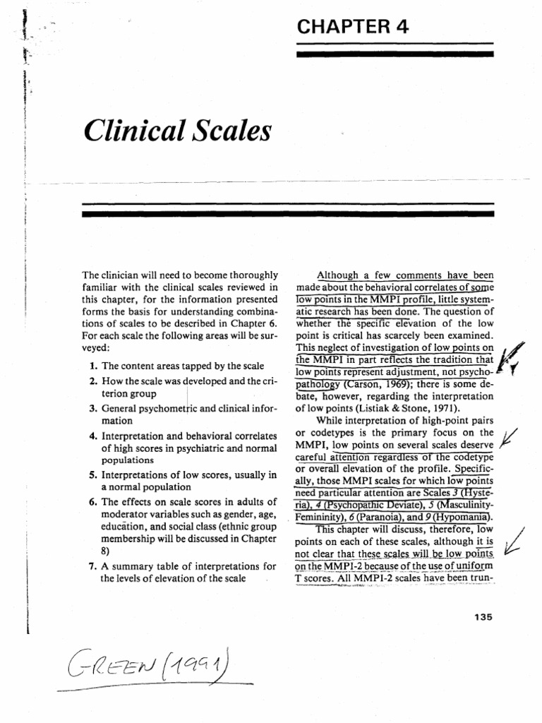 Clinical Scales Chapter4 | PDF