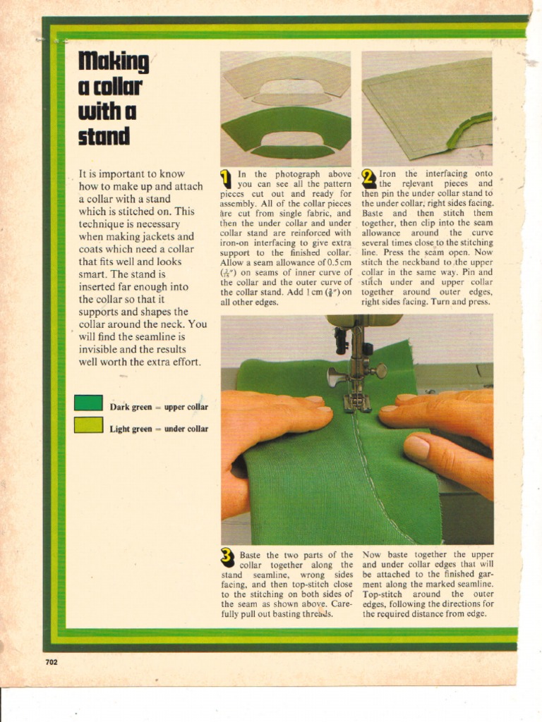 Making A Collar With A Stand | PDF | Seam (Sewing) | Fashion