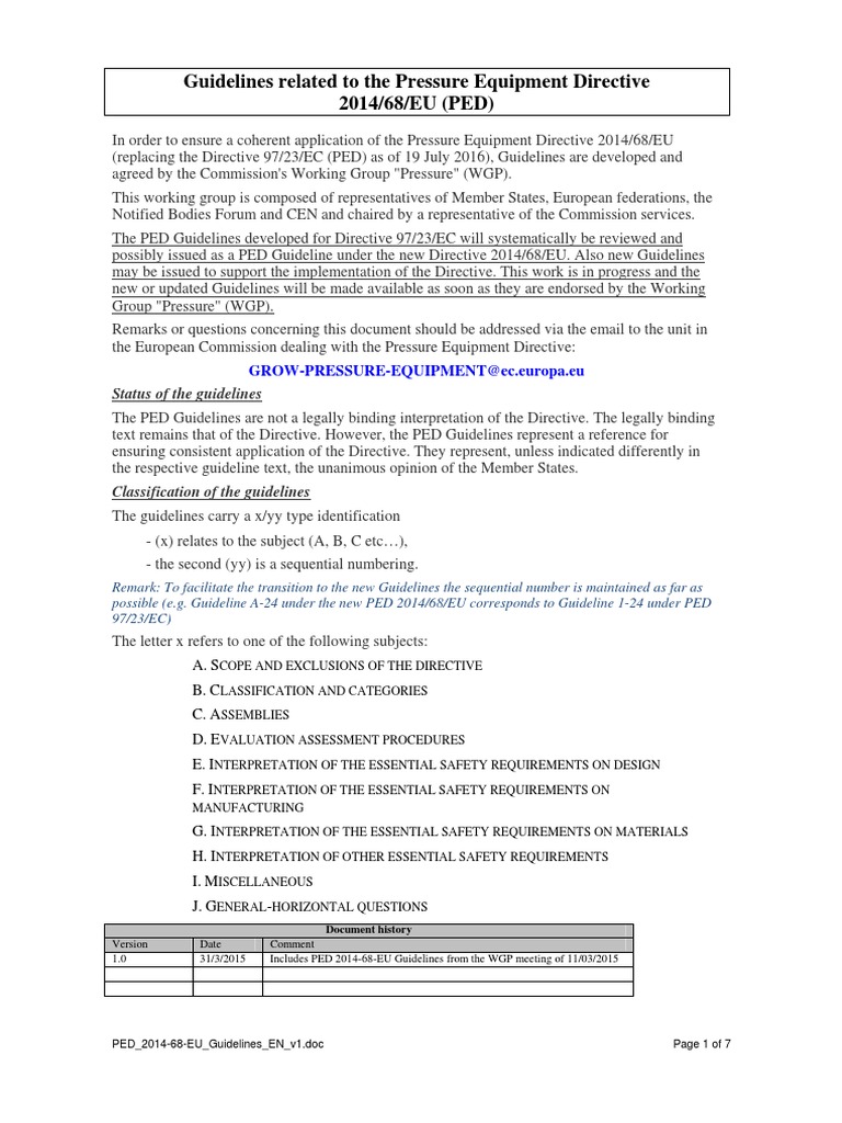 PED 2014-68-EU Guidelines PDF | PDF | Toxicity | Dangerous Goods