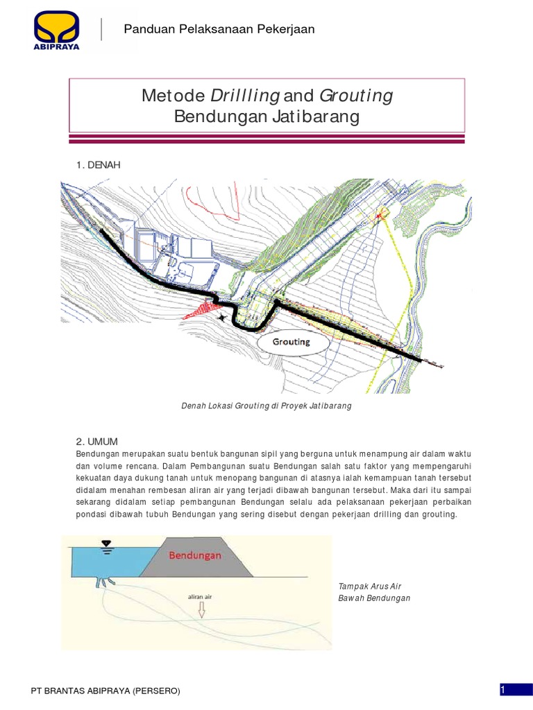 Metode Drilling Grouting PDF | PDF