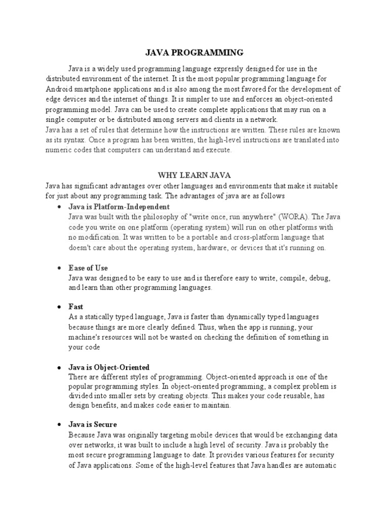 Java Programming: Java Is Platform-Independent | PDF | Java ...