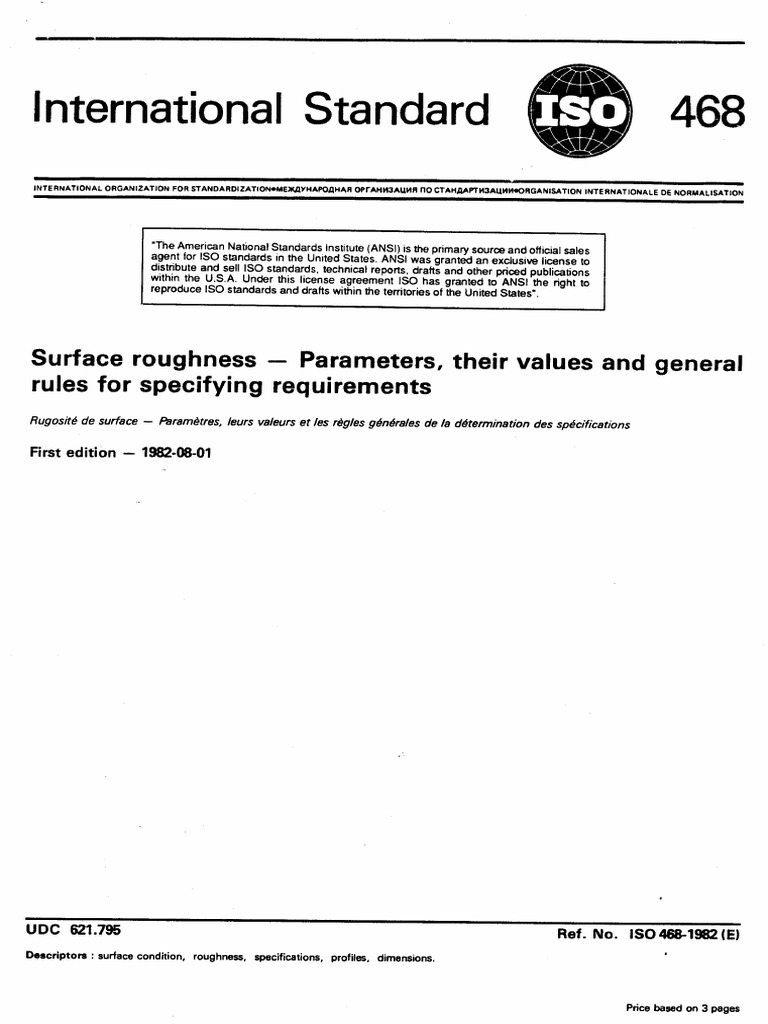 Iso - 468 (1) RUGOSIDAD DE SUPERFICIE PARAMETROS | PDF
