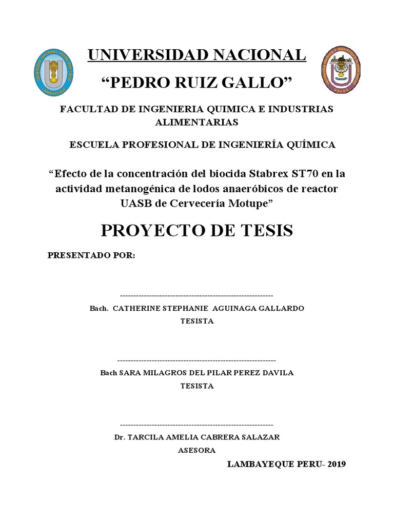 Efecto del biocida Stabrex ST70 en lodos UASB | PDF | Metano | Biogás