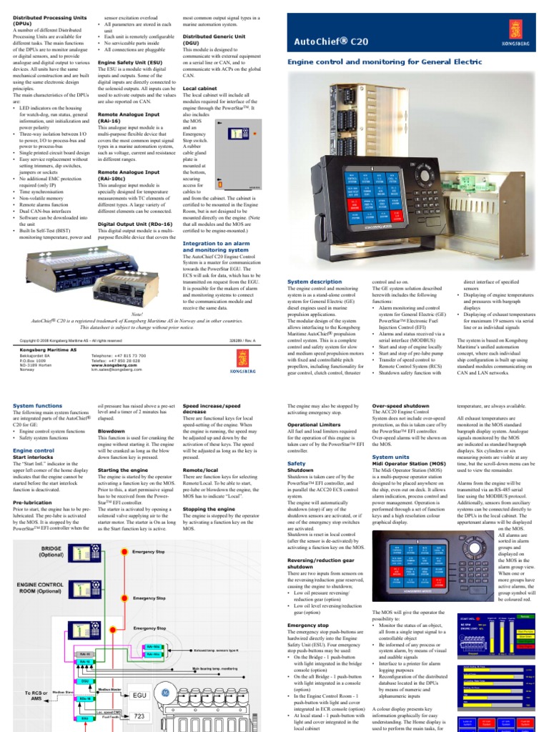Autochief® C20: Engine Control and Monitoring For General Electric ...