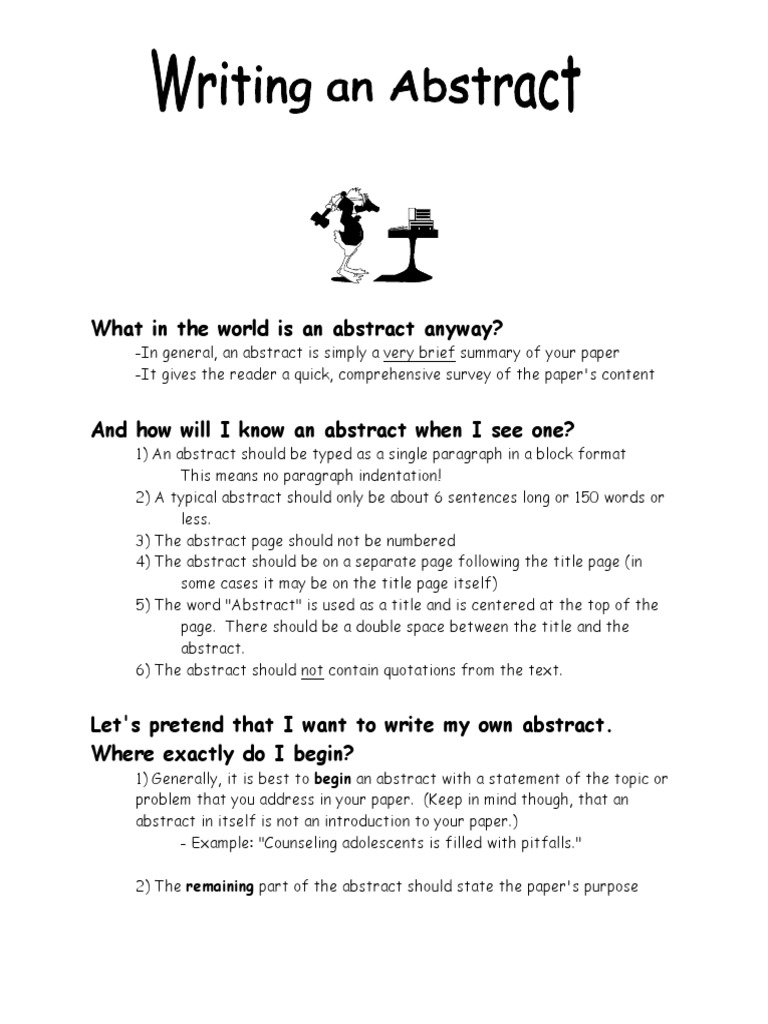 Writing An Abstract | PDF | Paragraph | Cognition
