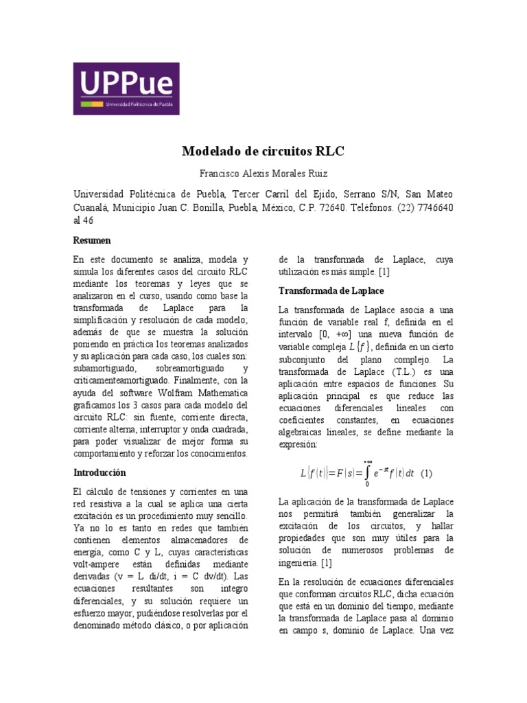 Modelado de Circuitos RLC-chipo | PDF | Resistencia Eléctrica y ...