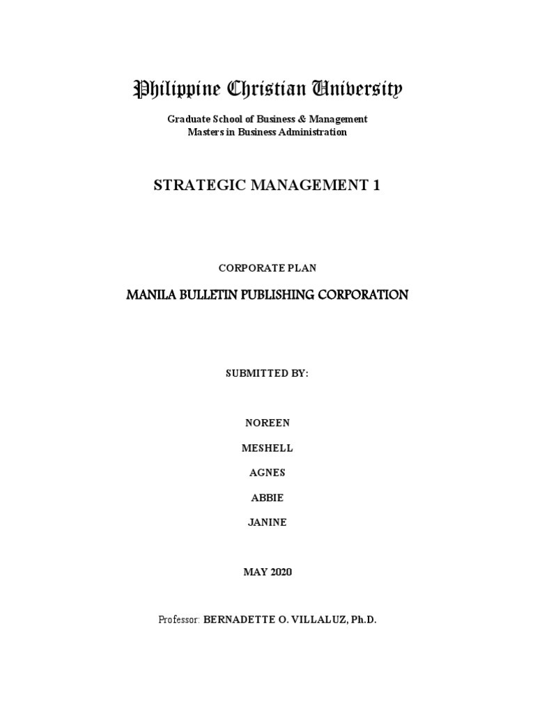 Manila Bulletin Publishing Strategic Audit Case Analysis | PDF | Audit ...