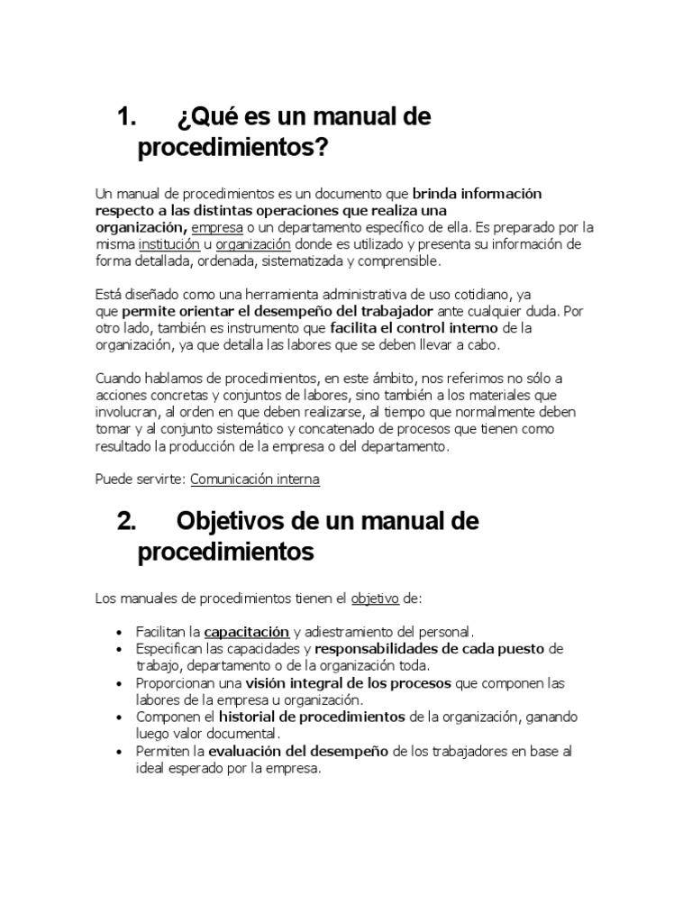 Qué Es Un Manual de Procedimientos | PDF | Evaluación | Información