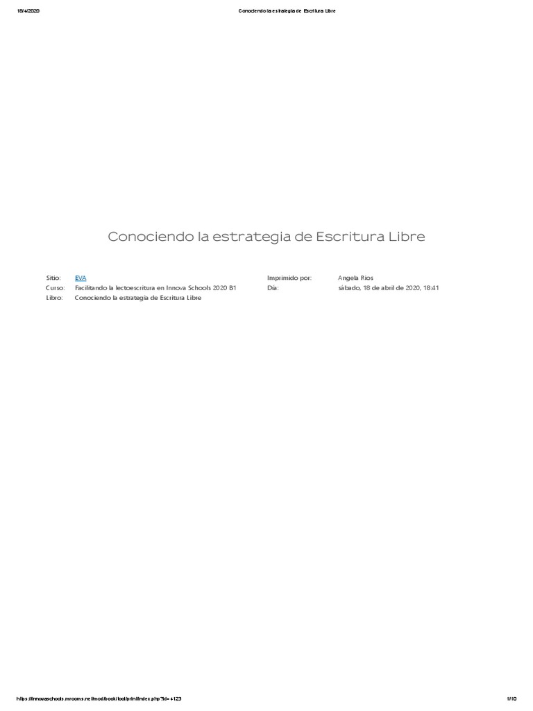 Conociendo La Estrategia de Escritura Libre | PDF | Escritura | Evolución
