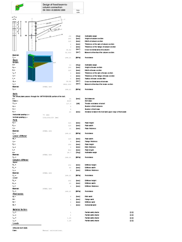 Calculation Note | PDF | Beam (Structure) | Bending