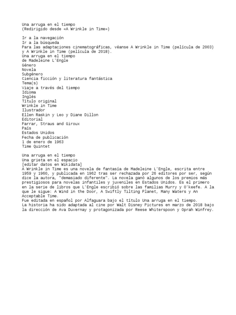 A Wrinkle in Time | PDF