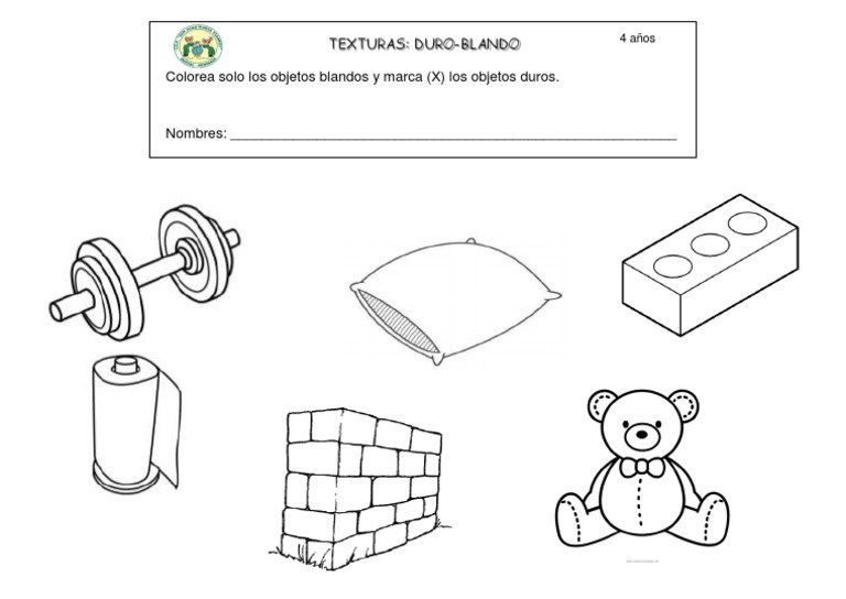 Actividades de Texturas: Duro y Blando | PDF