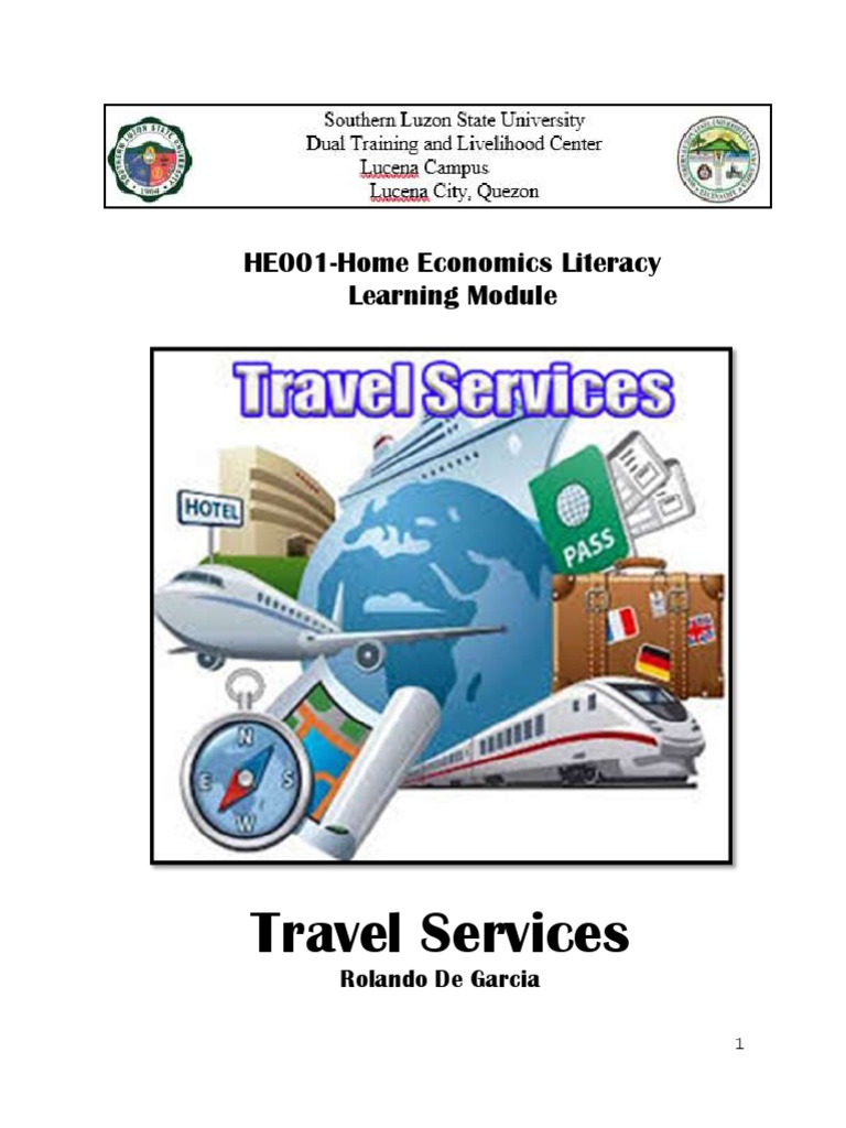 Travel Services: HE001-Home Economics Literacy Learning Module | PDF ...