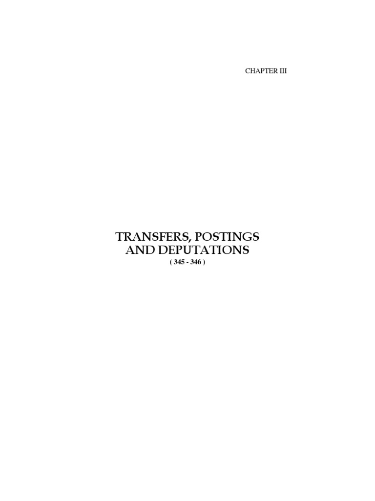 Government of Pakistan-Esta Code-Chapter-3 | PDF | Diplomatic Rank ...