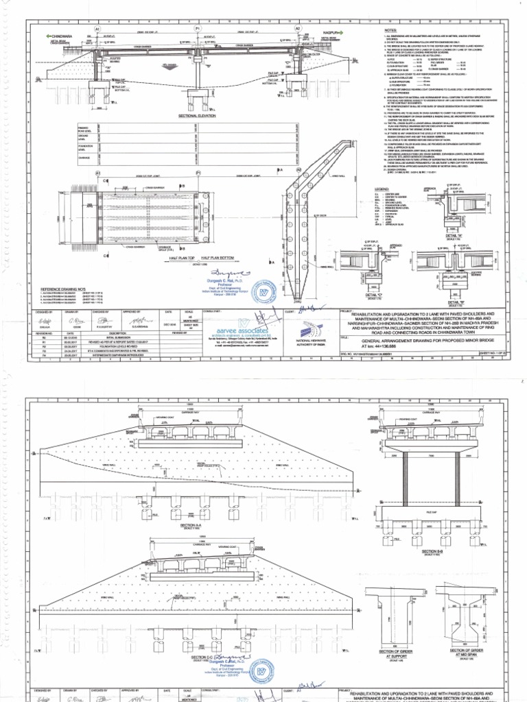 Approved GFC Drawing at 44+136 From IIT Kanpur | PDF