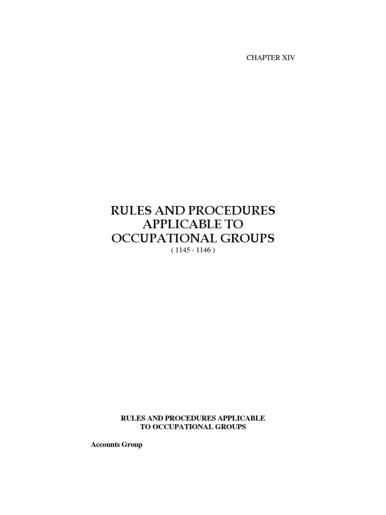 Government of Pakistan-Esta Code-Chapter-14 | PDF | Civil Service ...