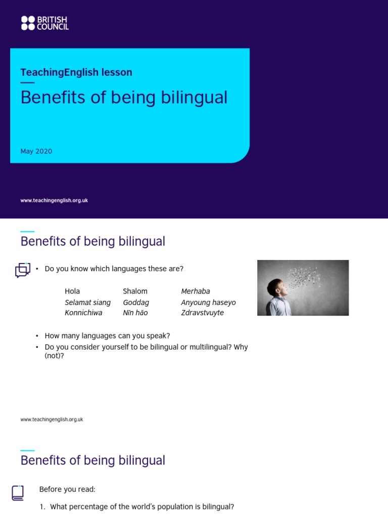 Advantages of Bilingualism Explained | PDF | Multilingualism | Second ...