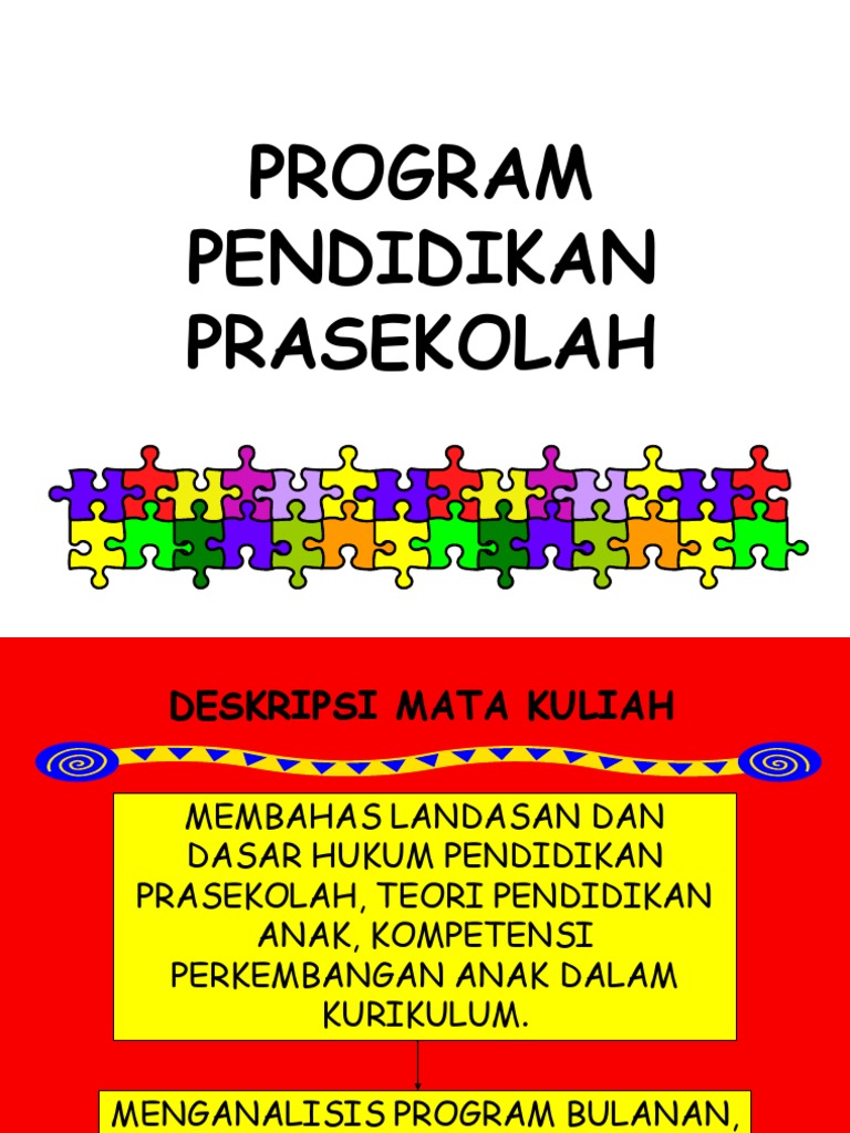 Program Pendidikan Prasekolah Terintegrasi | PDF
