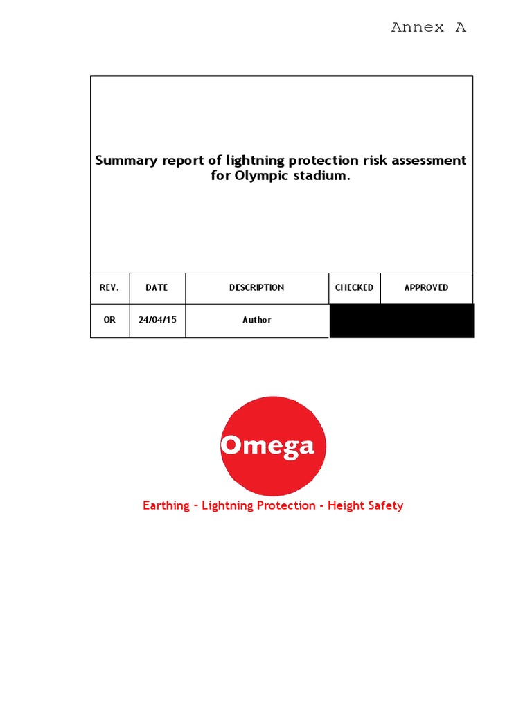 Lightning Protection Risk Assessment for Stadium | PDF | Risk | Risk ...