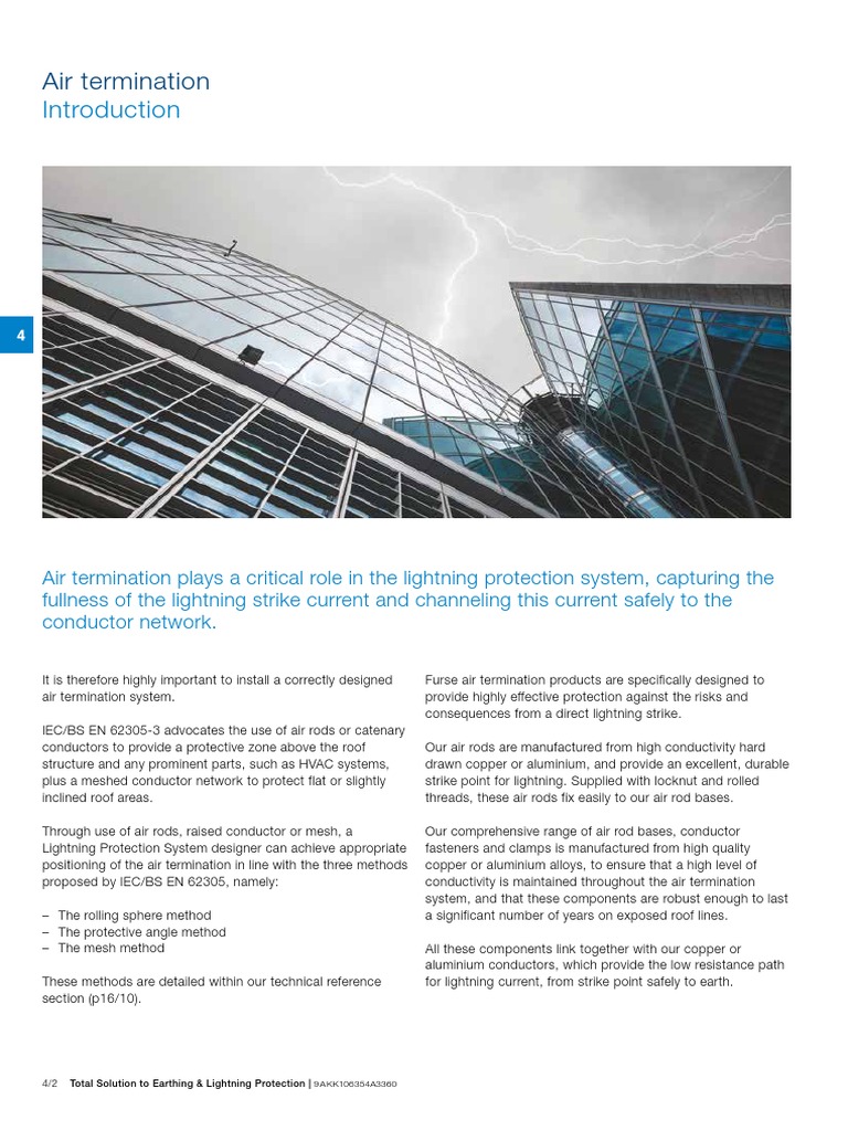 Air Terminal Solutions for Lightning Protection | PDF | Copper ...