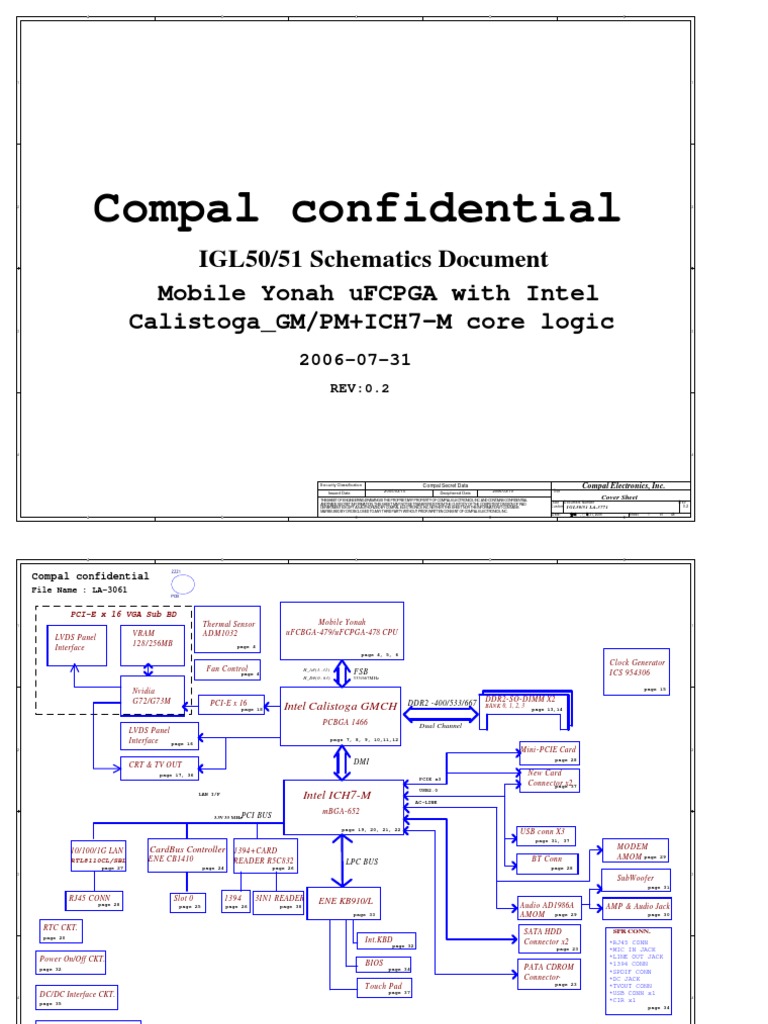 Lenovo F50 IGL50 - 51 LA-3371P Schematic | PDF | Computer Related Introductions | Electronics