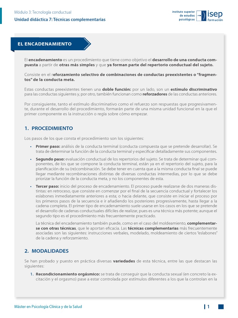 Moldeamiento PDF | PDF | Comportamiento | Modificación de comportamiento
