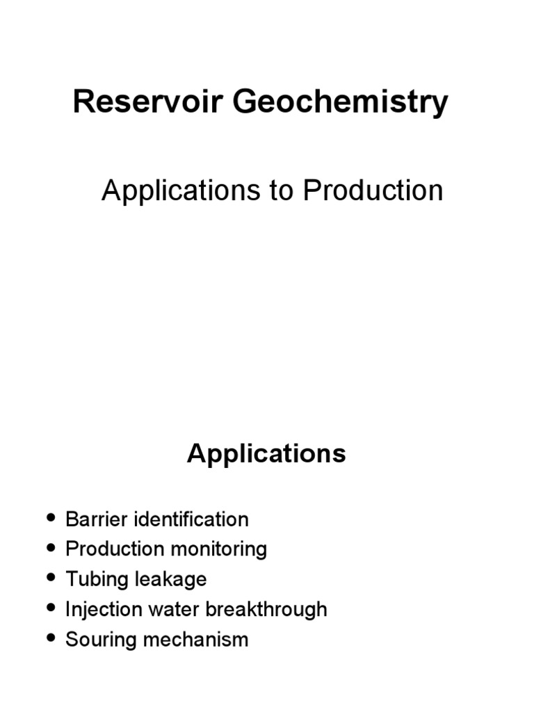 Reservoir Geochemistry in North Sea Fields | PDF | Salinity | Water