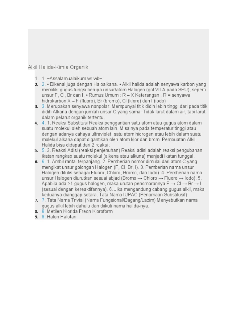 Alkil Halida | PDF