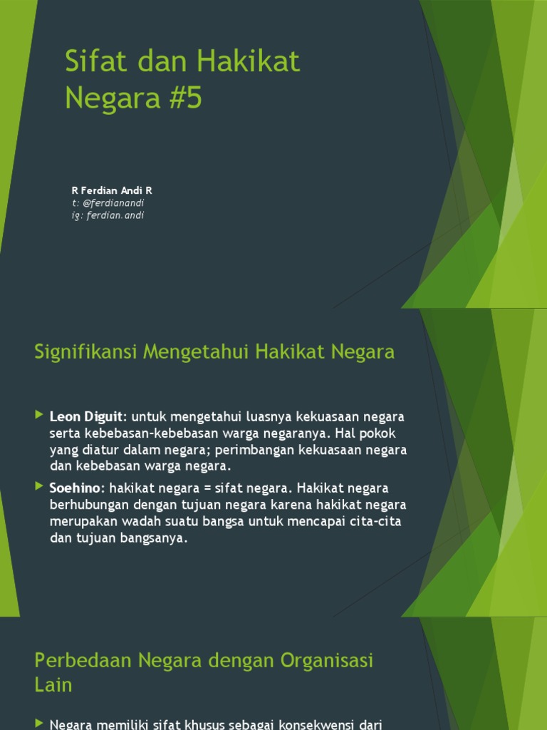 Sifat Dan Hakikat Negara | PDF | Politik