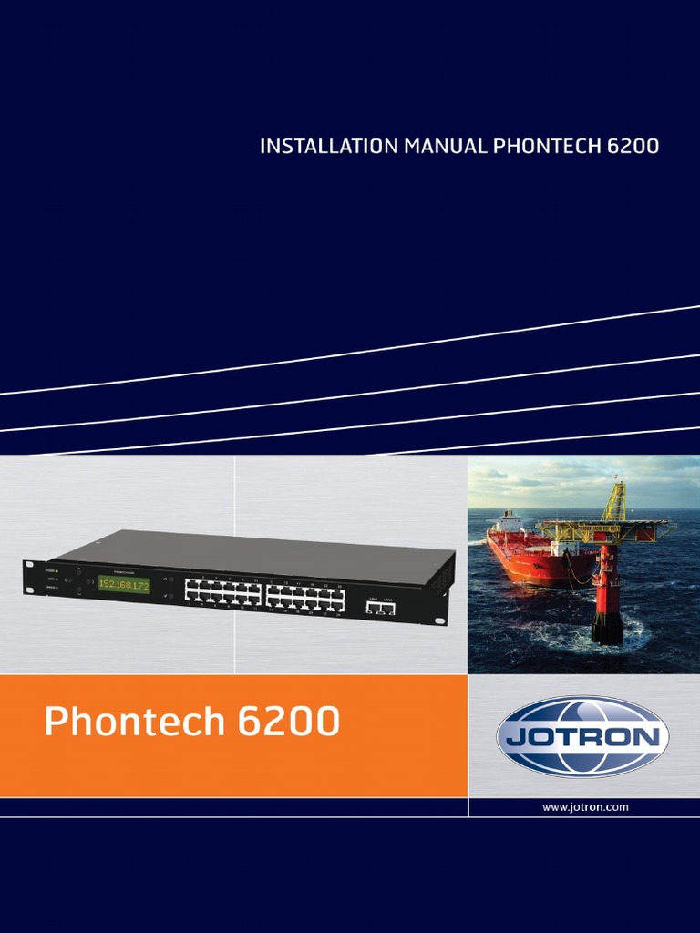 Installation Manual Phontech 6200.pdf - Jotron PDF | PDF | Network ...