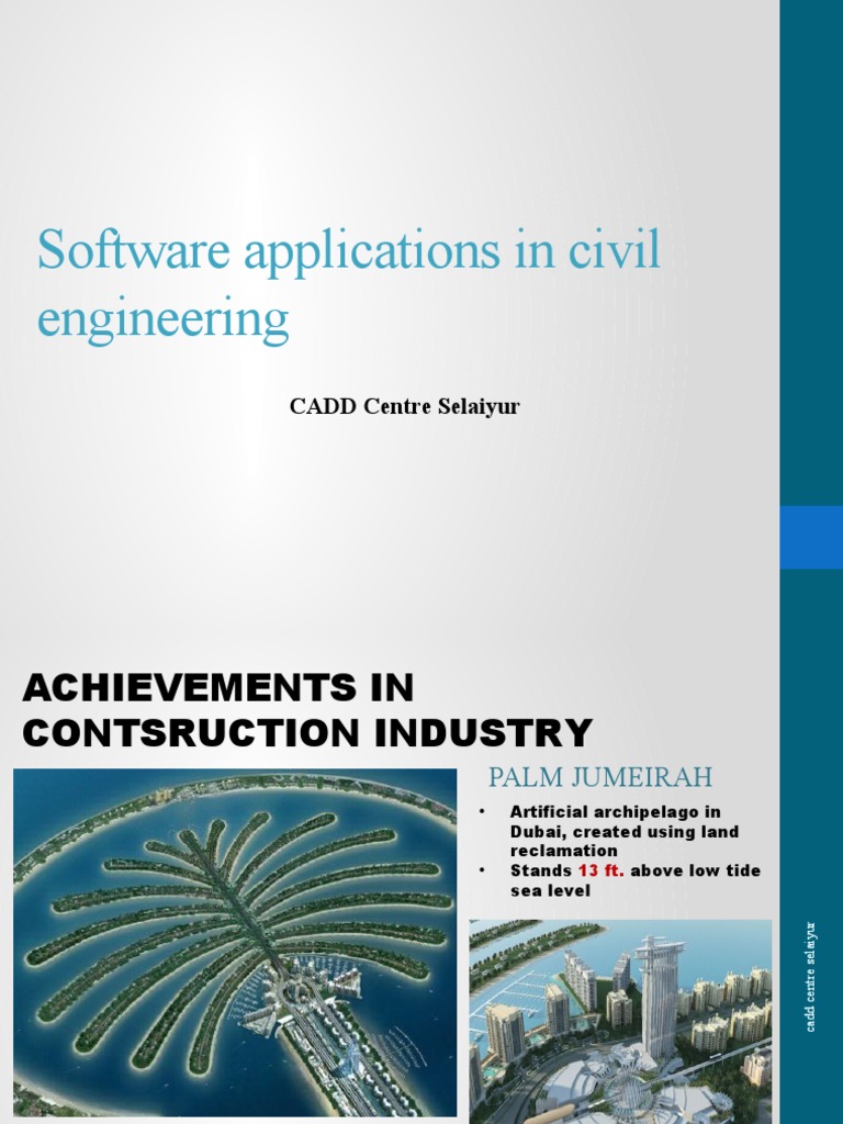 Software Applications in Civil Engineering: CADD Centre Selaiyur | PDF ...