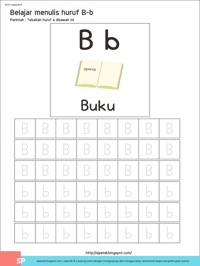 Belajar Menulis Huruf B PDF | PDF
