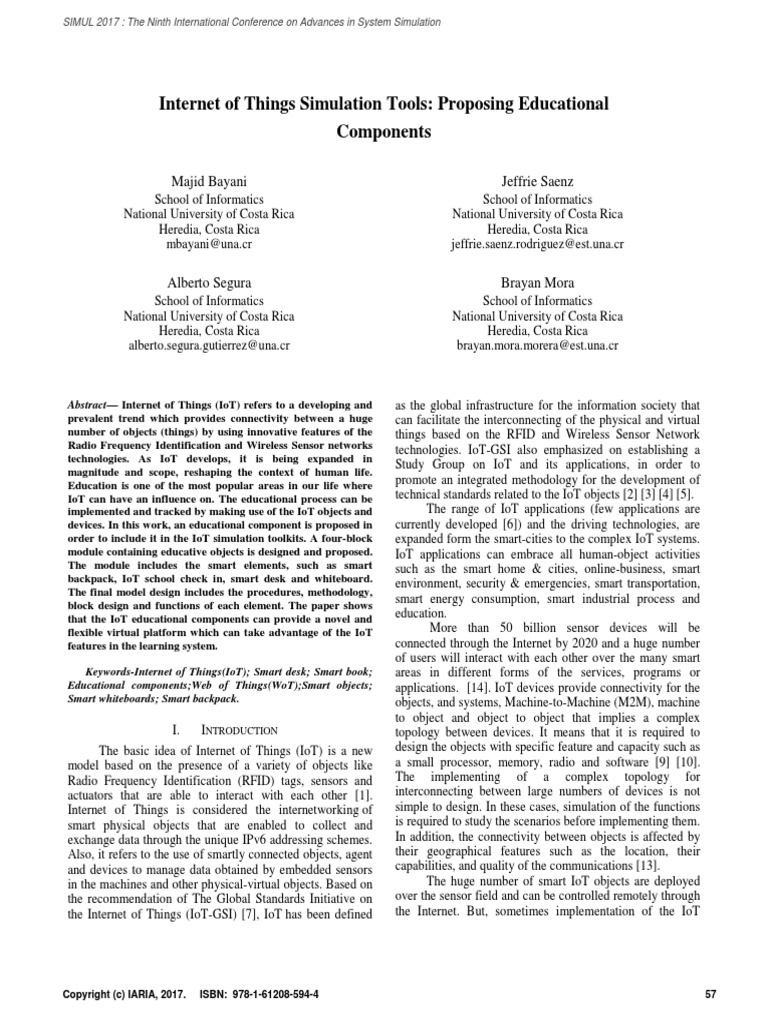 Internet of Things Simulation Tools Prop PDF | PDF | Internet Of Things | Wireless Sensor Network