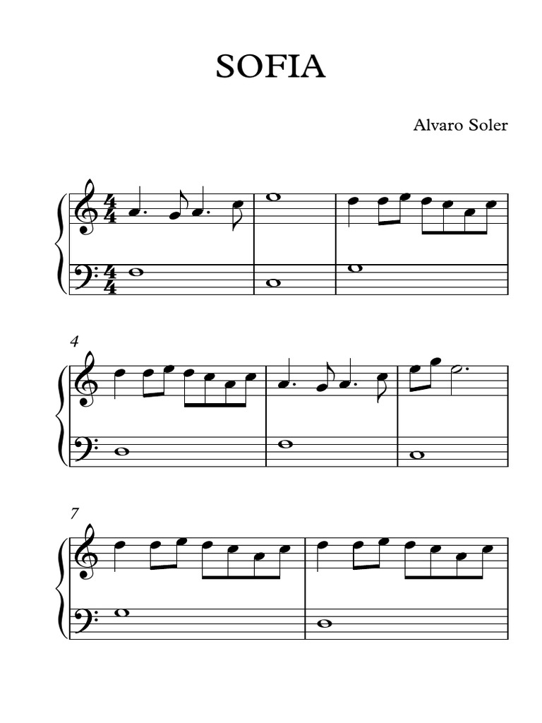 SOFIA - Tutto Lo Spartito PDF | PDF