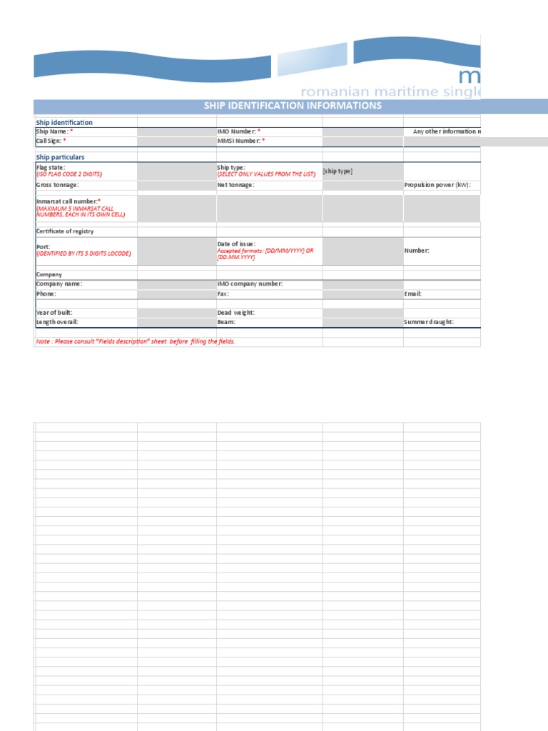 SHIP IDENTIFICATION FORMS | PDF | Tonnage | Ships