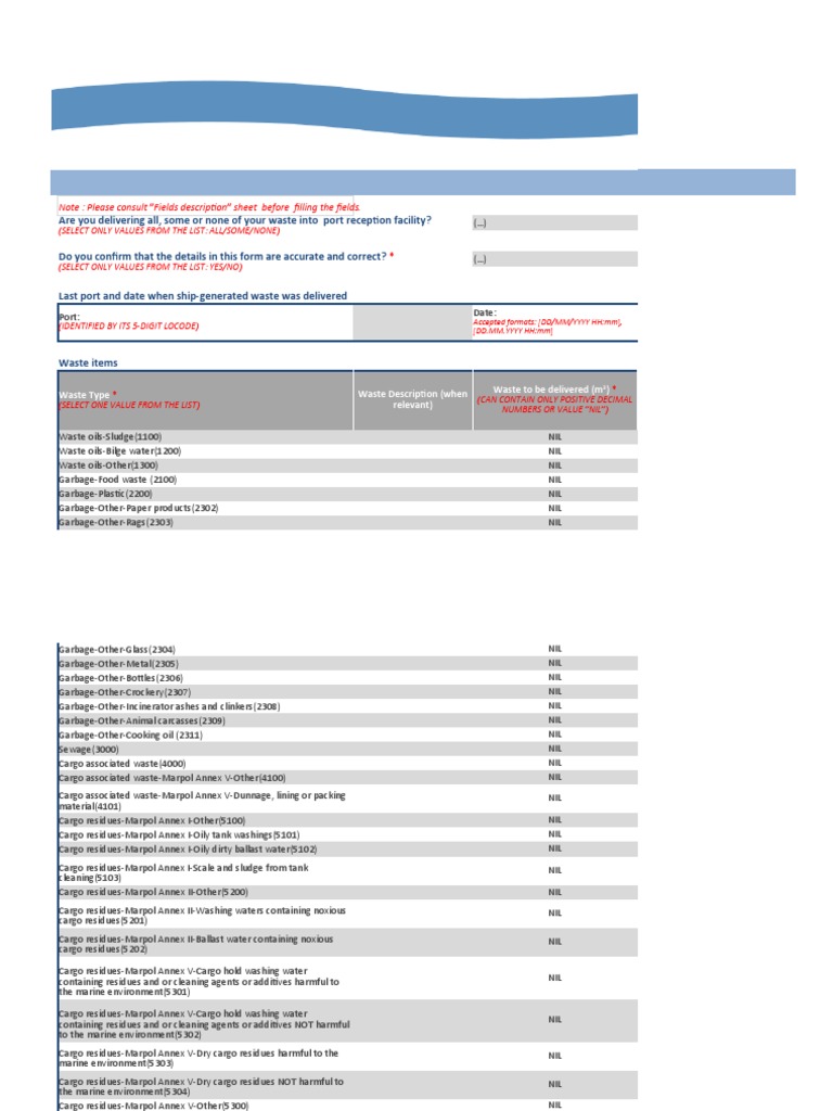 Waste Information: Are You Delivering All, Some or None of Your Waste Into Port Reception ...