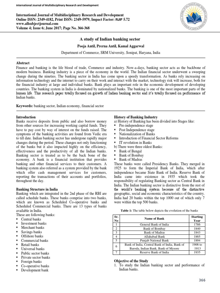 Research Paper - Banking | PDF | Banking | Banks