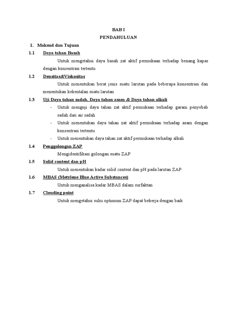 Analisa Zat Aktif Permukaan | PDF