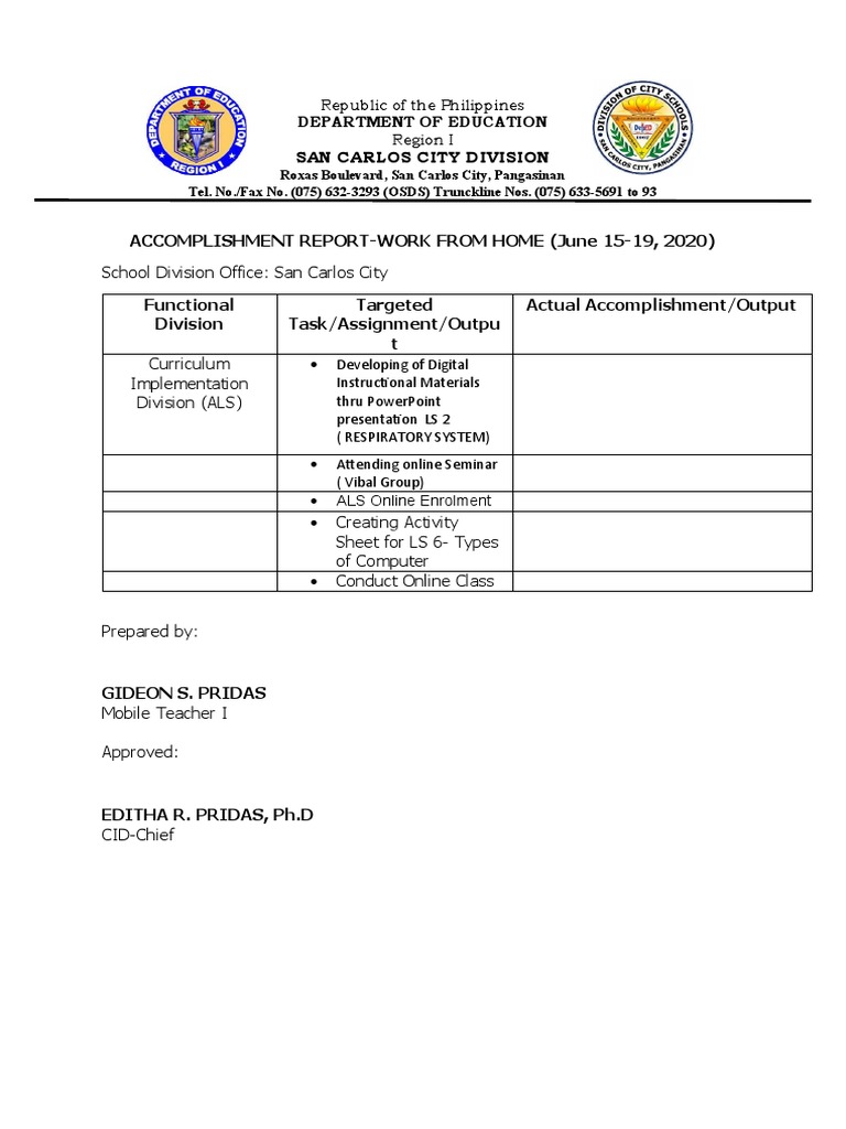 School Division Office: San Carlos City | PDF