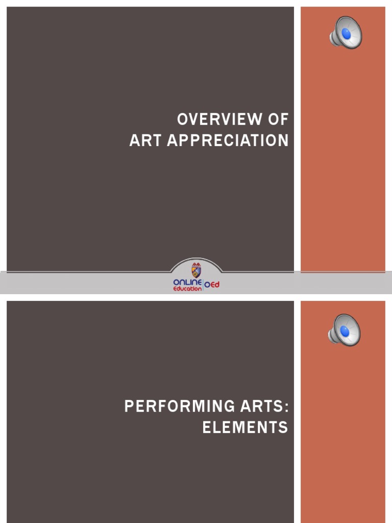 Elements of Performing Arts Overview | PDF | Dances | Performing Arts