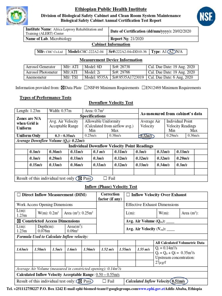 BSC Field Test Report | PDF | Equipment | Building Engineering
