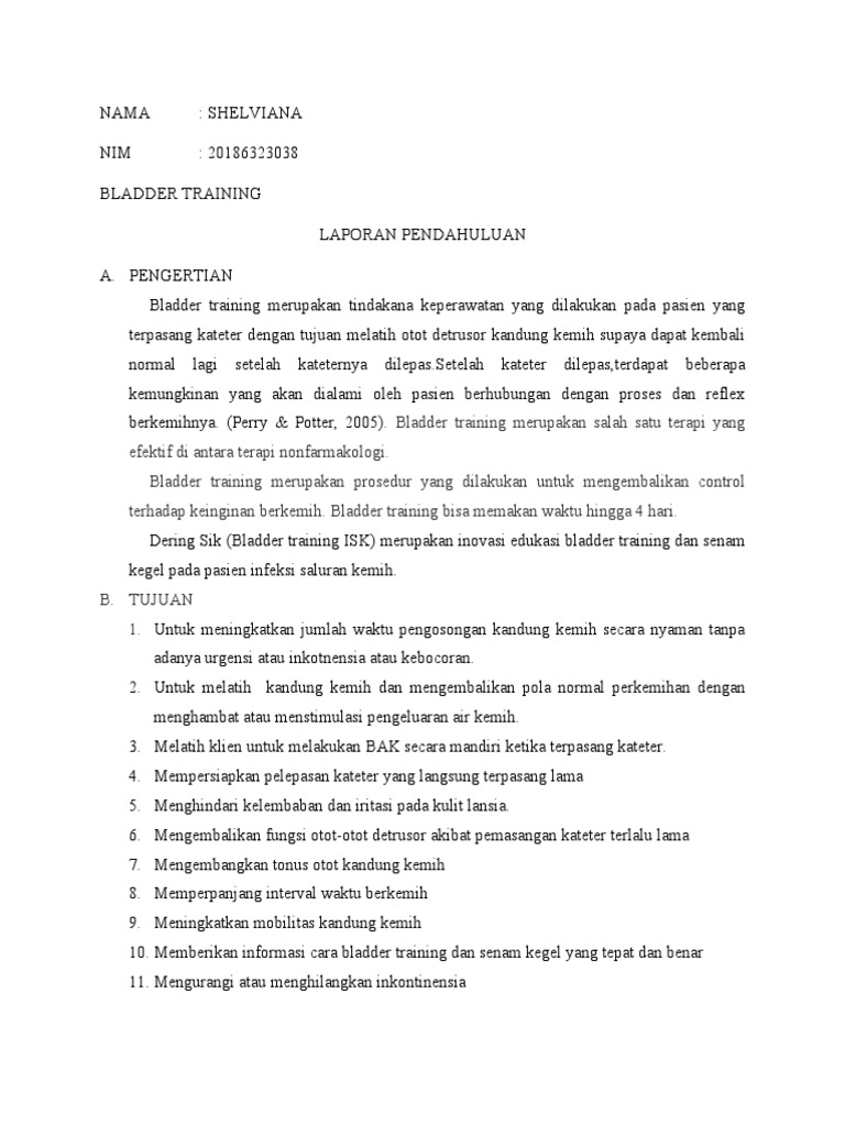 Bledder Training | PDF