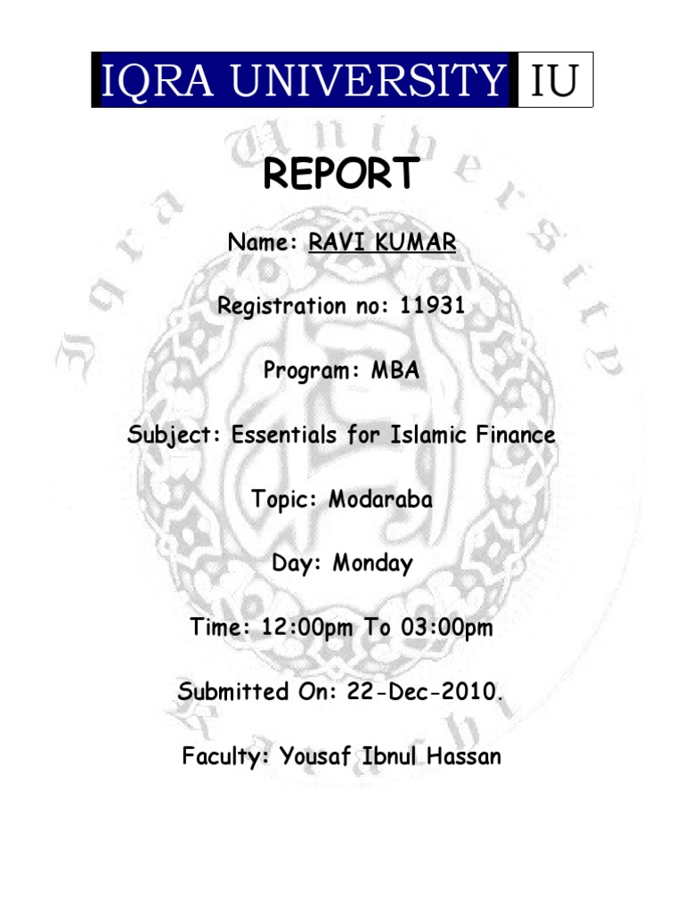 Ravi Report | PDF | Economies | Sharia