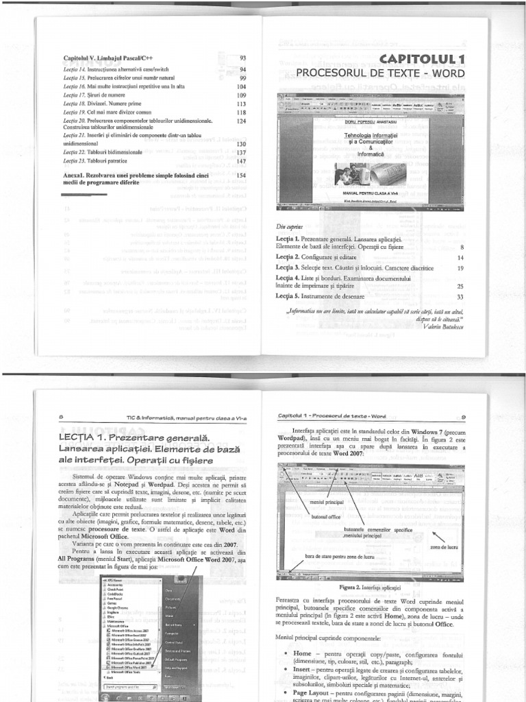Manual TIC - Clasa A VI A - Partea 1 PDF | PDF