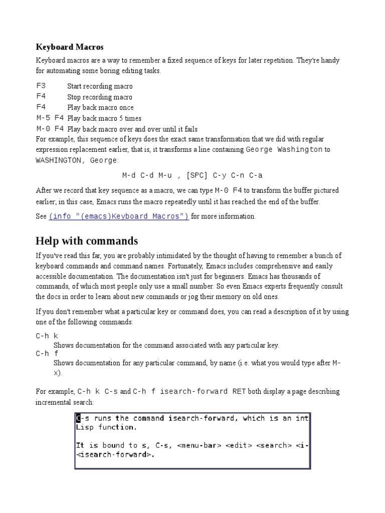 Help With Commands Keyboard Macros Pdf Macro Computer Science Software Development