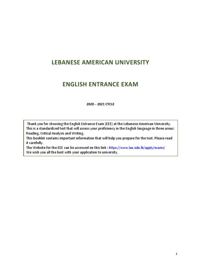 EEE Test Preparation Guide PDF | PDF | Essays | Communication