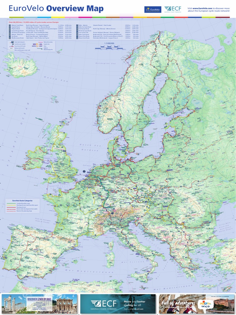 Over 86,000 KM / 53,000 Miles of Cycle Routes Across Europe: Eurovelo ...